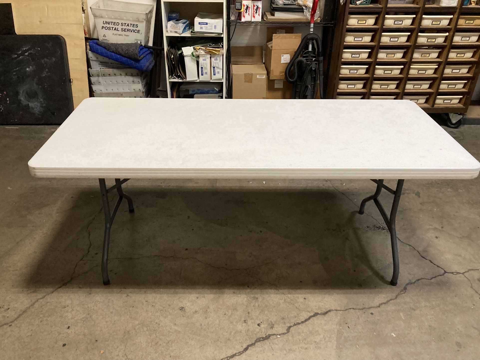 Lifetime 6 Foot Long Table with Folding legs. Super solid and sturdy ...