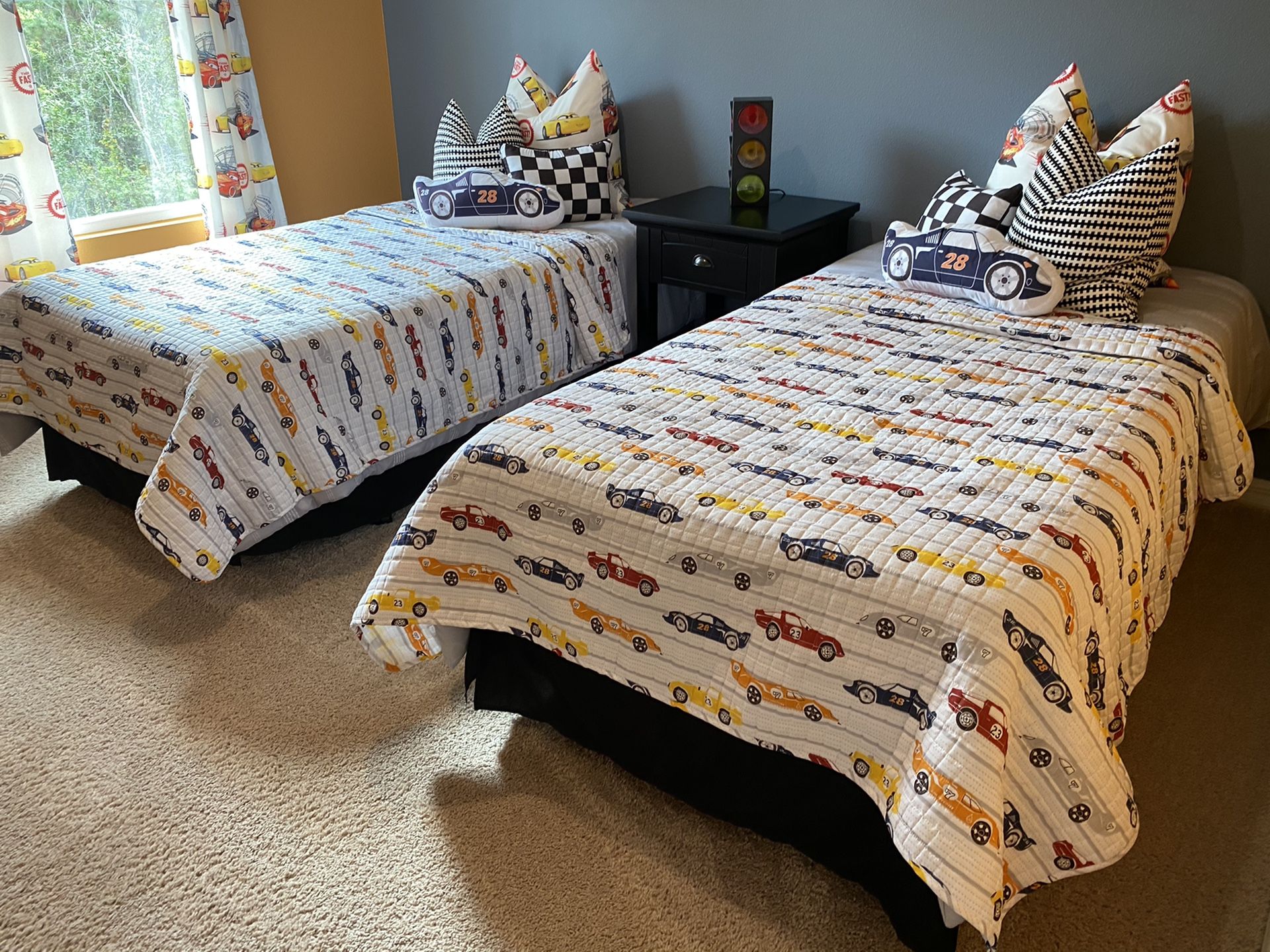 2 Twin Beds w/ Nightstand- Used only for Staging Purposes To Sell a ...