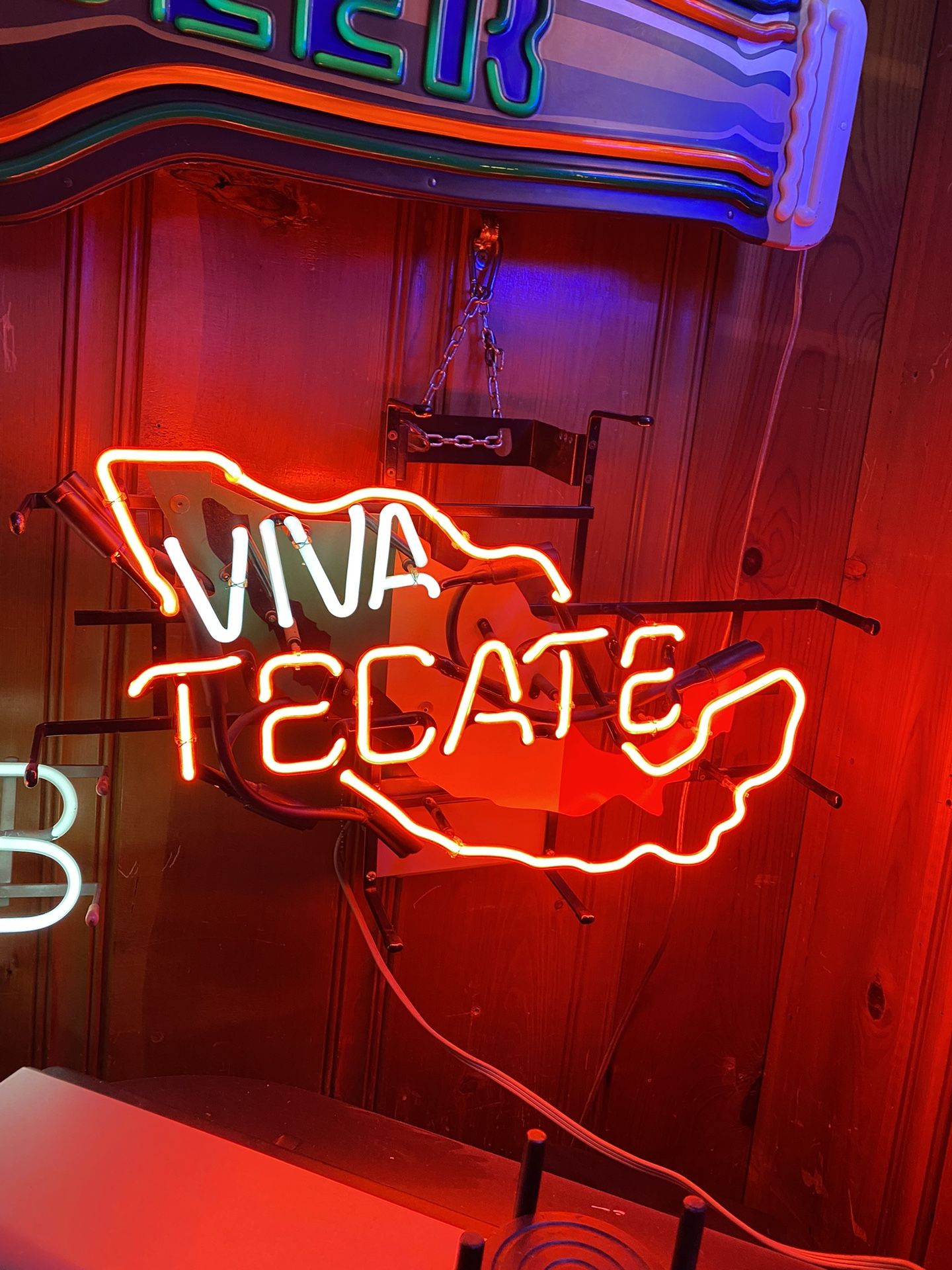 Vintage Mexico Shape “Viva Tecate” Beer Neon Sign for Sale in San ...