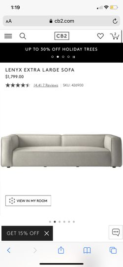 Cb2 Extra Large Lynx Sofa Brand New for Sale in Los Alamitos CA OfferUp