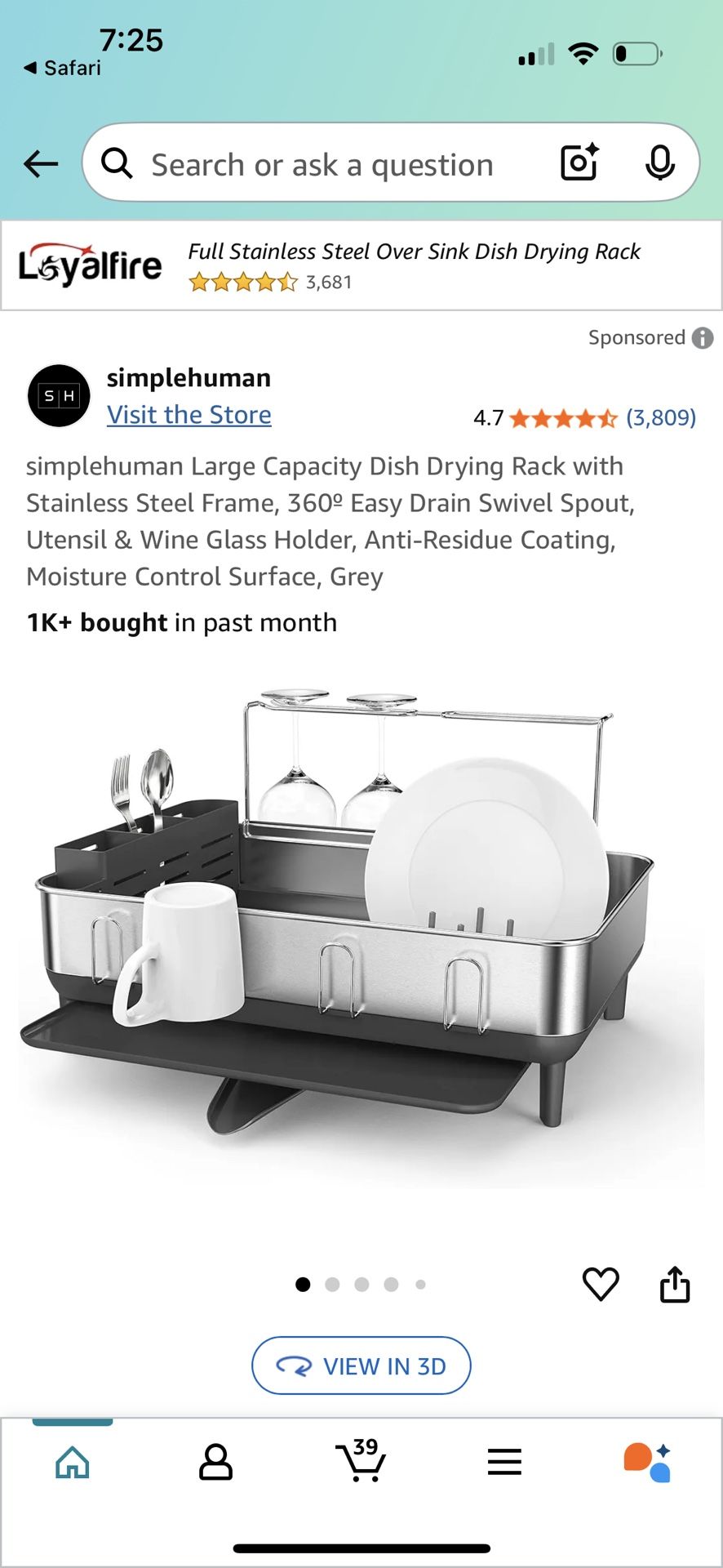 Full size Simple Human Dish Rack - Excellent Condition for Sale in ...