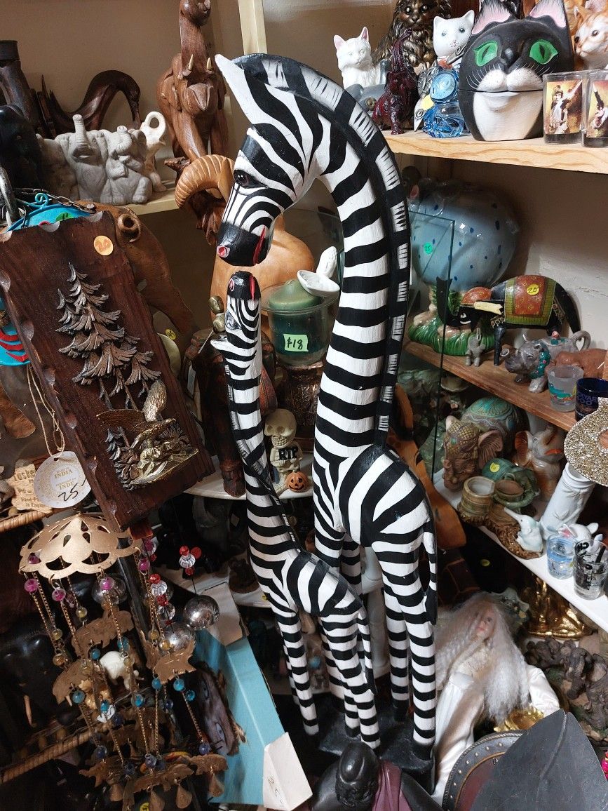 42 In Tall Wooden Double Zebra Statue for Sale in Dunedin, FL - OfferUp