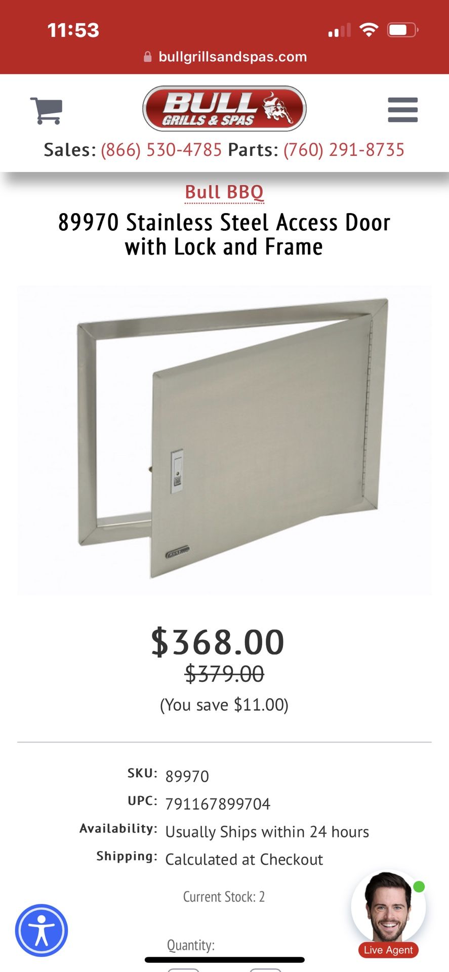 Bull BG-89970 Horizontal Access Door , 25.625x18.125-inches for Sale in ...