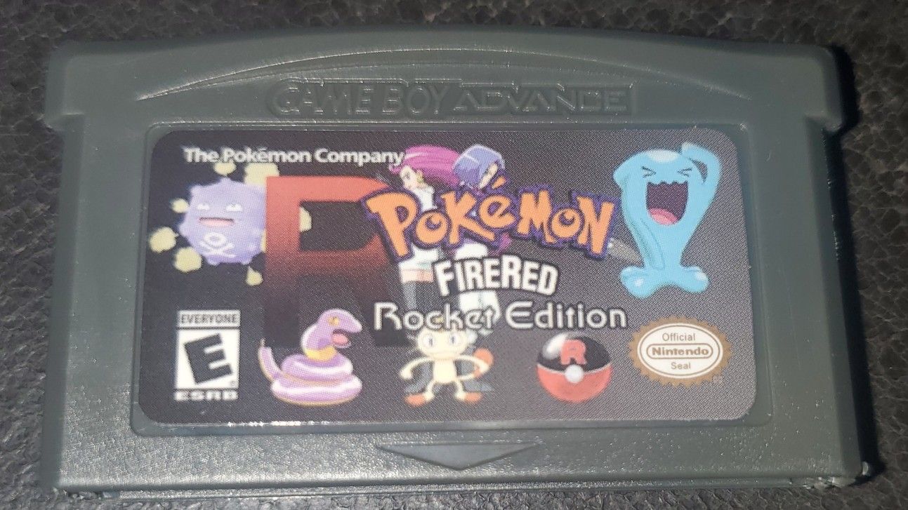 Pokemon FireRed Rocket Custom ROM GBA Gameboy Advance Cartidge Game for ...
