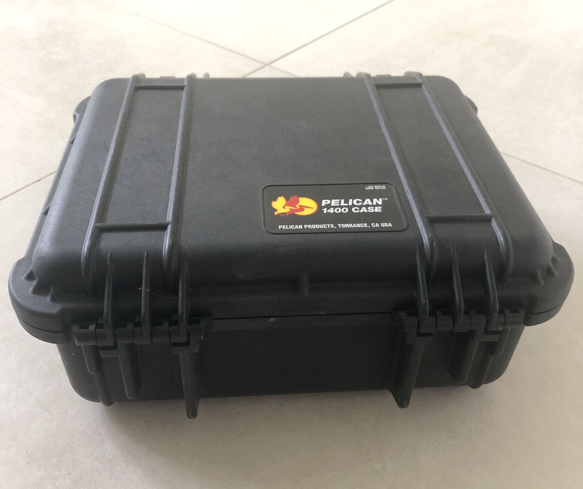 Pelican 1400 Hard Case, Black w/ 1 Piece Foam NO-Pluck, Like New! for ...