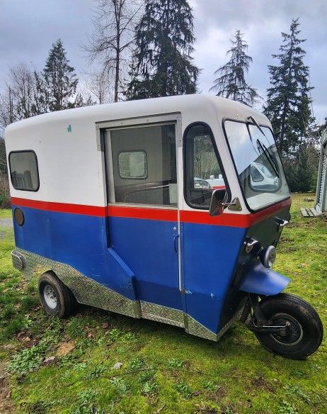 Antique Old Mail Van Trike Scooter Westcoaster Cushman Mailster Truck ...