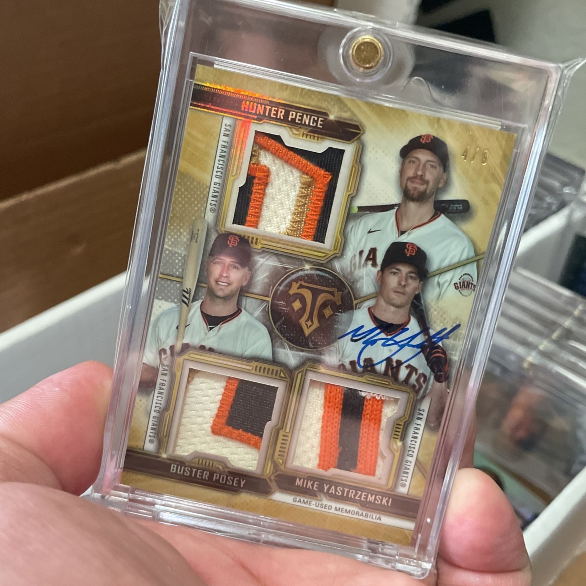 TOPPS RELIC COMBO 4/9 Signed By Mike Yastrzemski for Sale in Union City ...