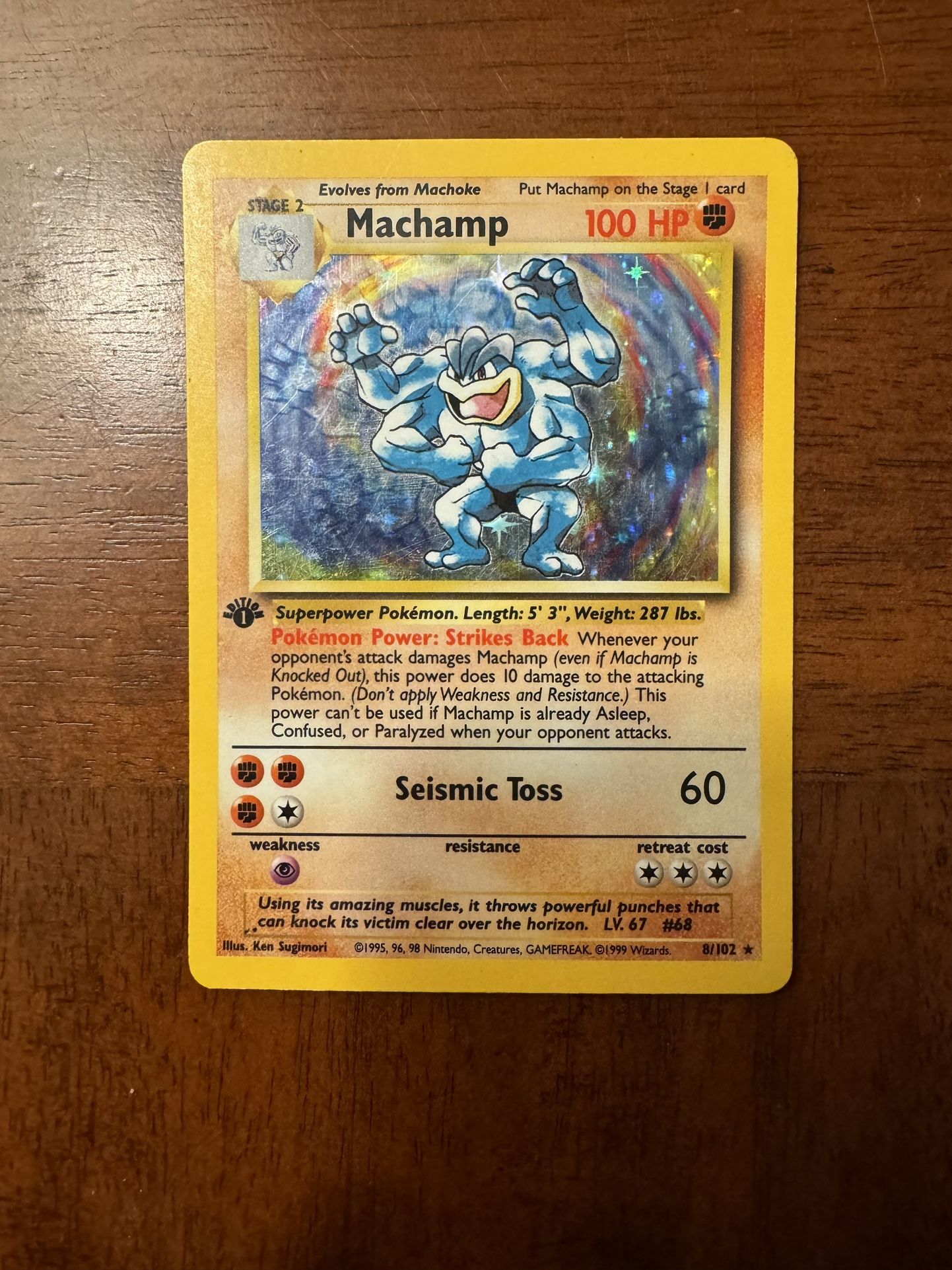 MP - Holo 1st Edition Machamp (Base Set) for Sale in Gilbert, AZ - OfferUp