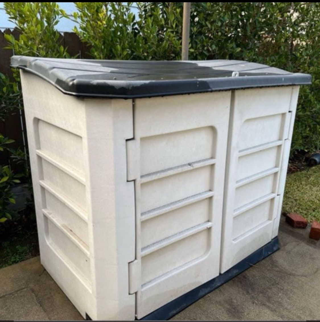 Pickup Saturday Morning Only! Plastic Shed, 47" Tall and 59" WideI for ...