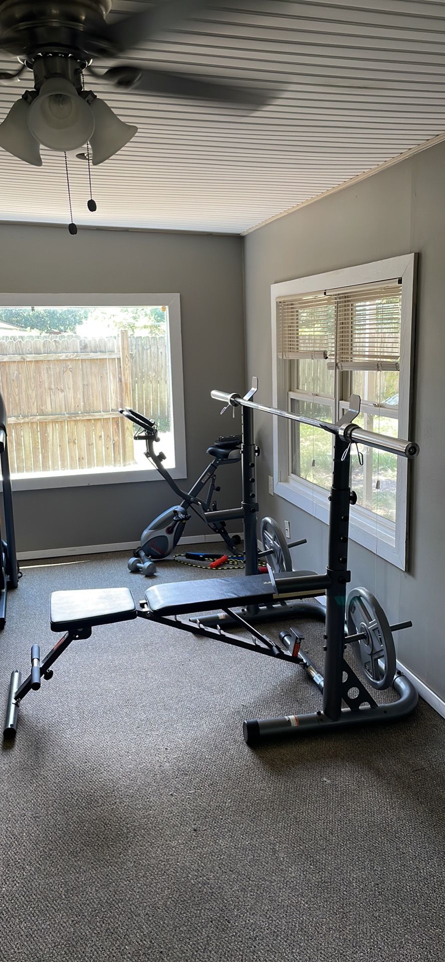 Squat/Bench Rack W/6 Ft 45lb Bar/2x45lb Plates/incline/decline Bench ...