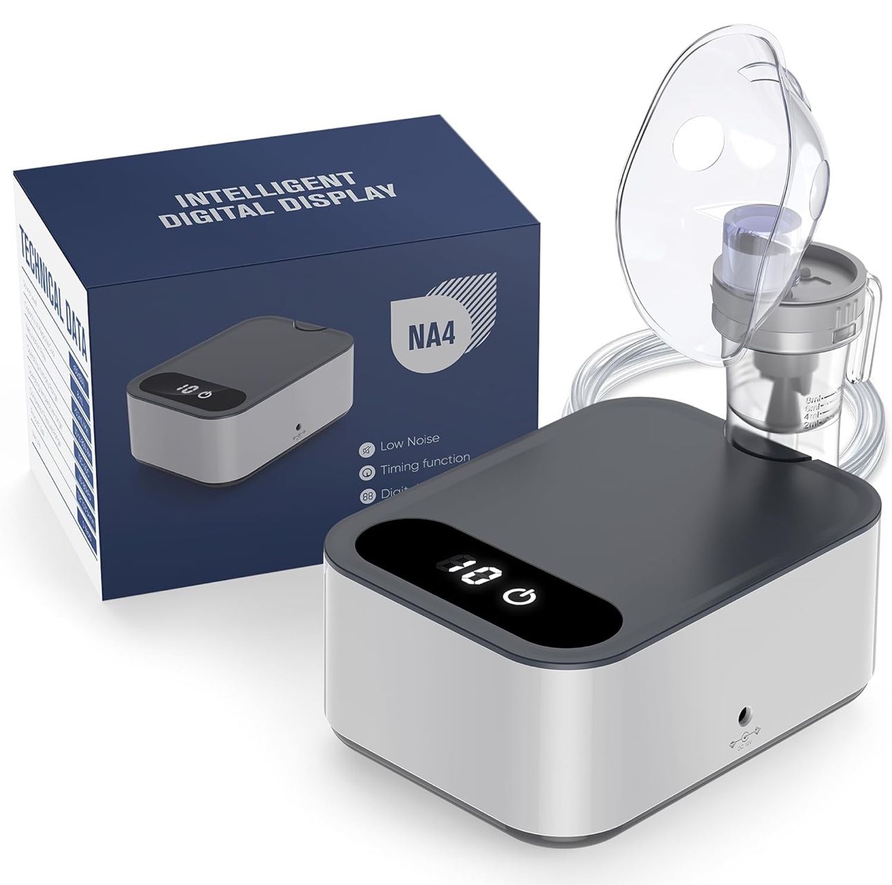 Smart Nebulizer for Adults and Kids-Digital Display Nebulizer with Mask ...