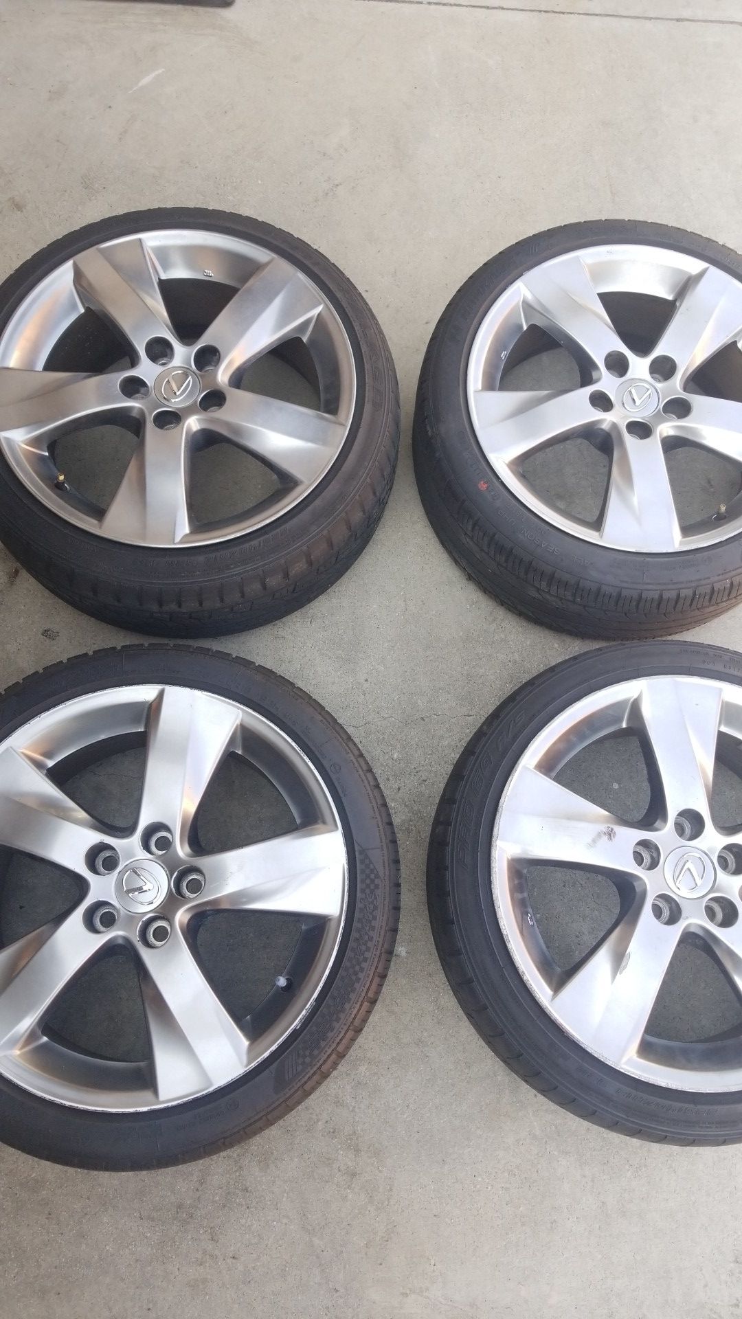 Oem Lexus is350c 18" 18 inch Rims with tires 225 40 18 for Sale in ...