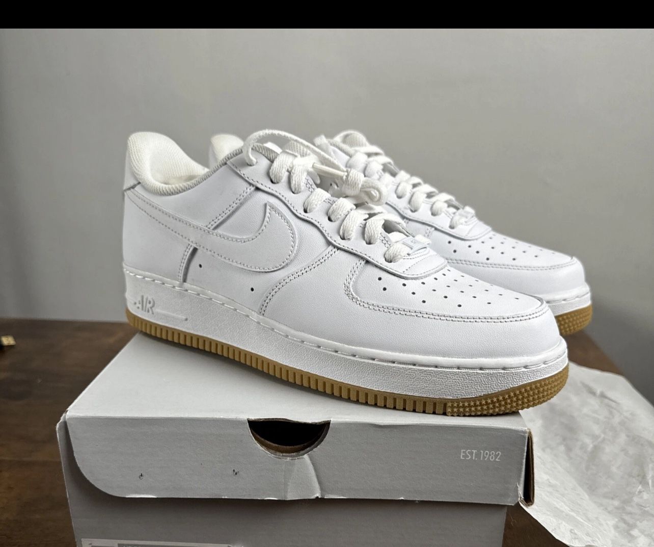 Men’s Air Force 1 White Gum Bottom Size 11.5 New for Sale in ...