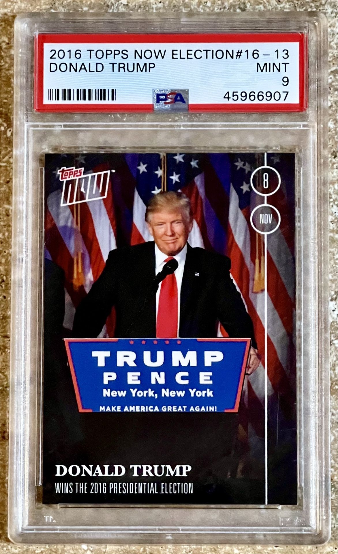 2016 Topps Now PSA 9 Mint Donald Trump Rookie Card RC Very Rare! for ...