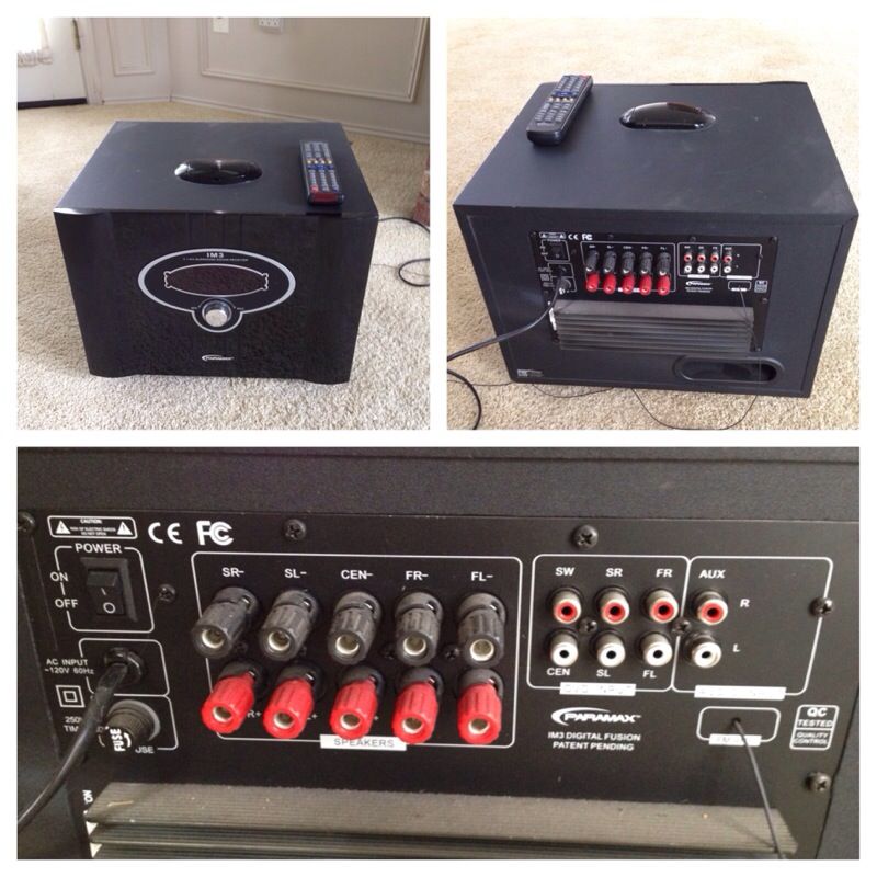 Paramax 5.1 A/V Surround Sound Receiver and Subwoofer for Sale in ...