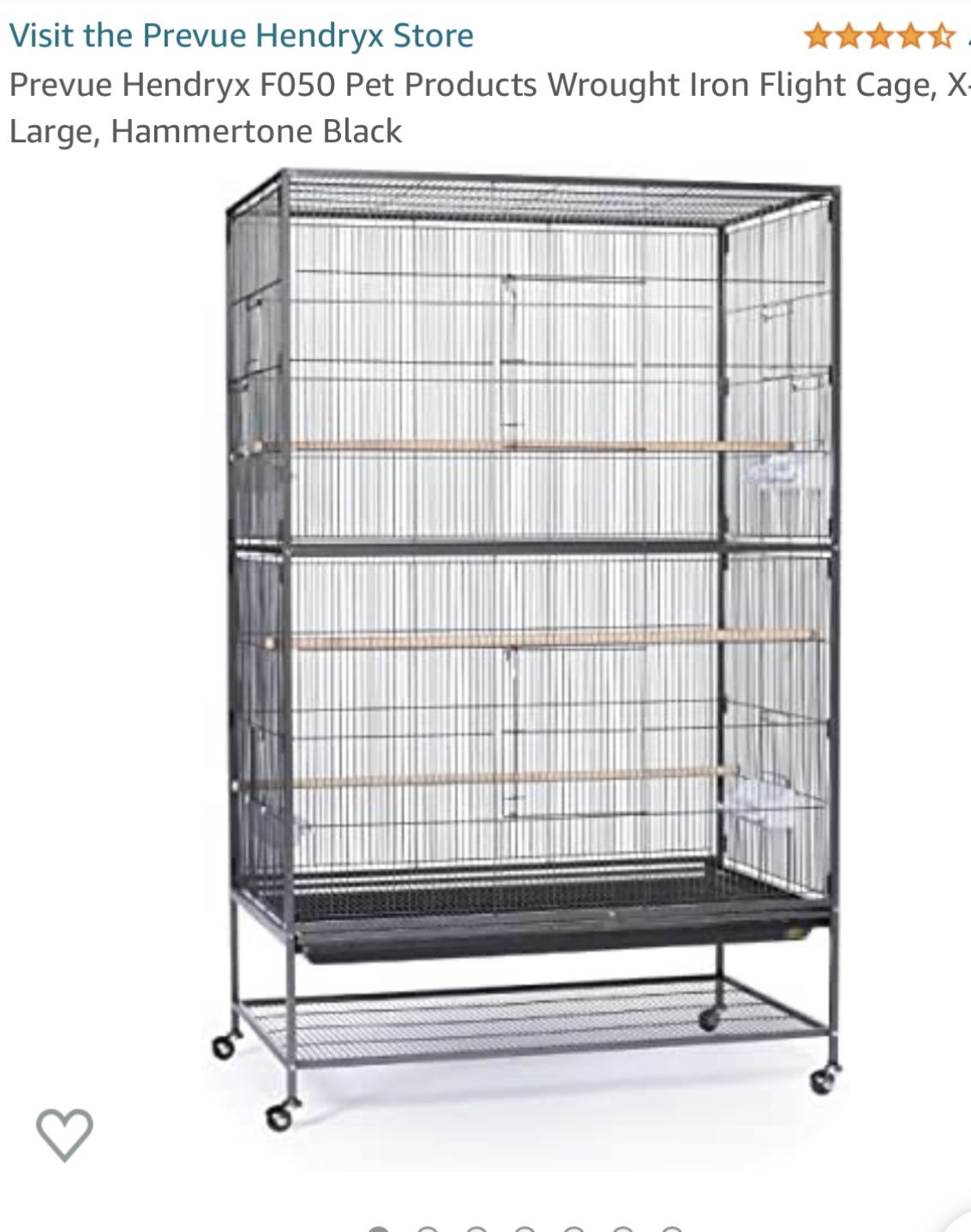 Prevue Hendryx F050 Pet Products Wrought Iron Flight Cage, X-Large ...