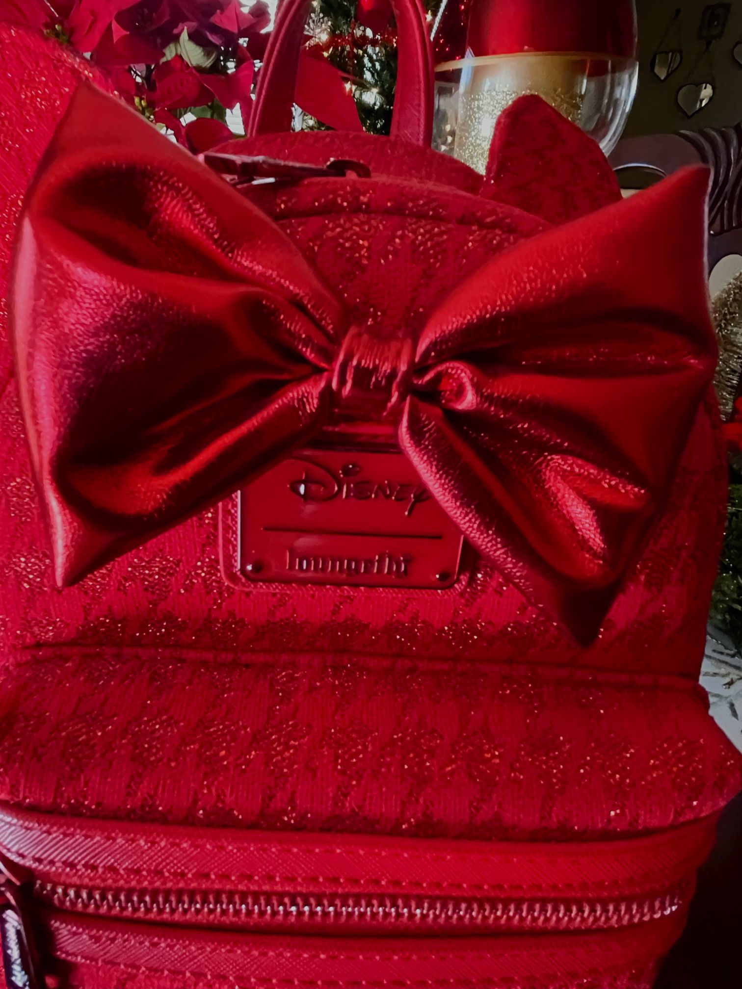 Loungefly Minnie Mouse Red Glitter Tonal Mini Backpack for Sale in Las ...