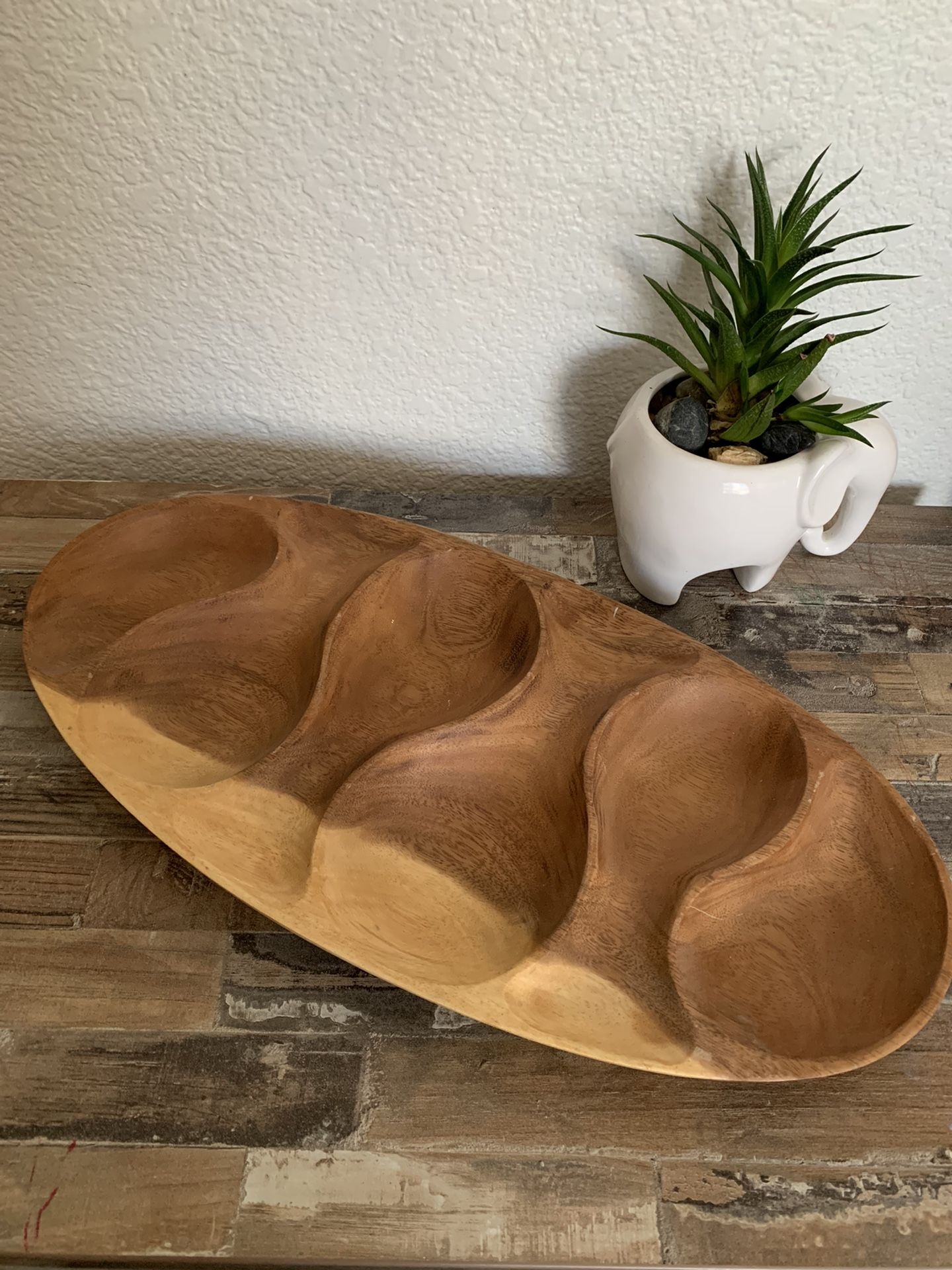 CRATE & BARREL 18" Acacia Wood Condiment Bowl Tray for Sale in North ...