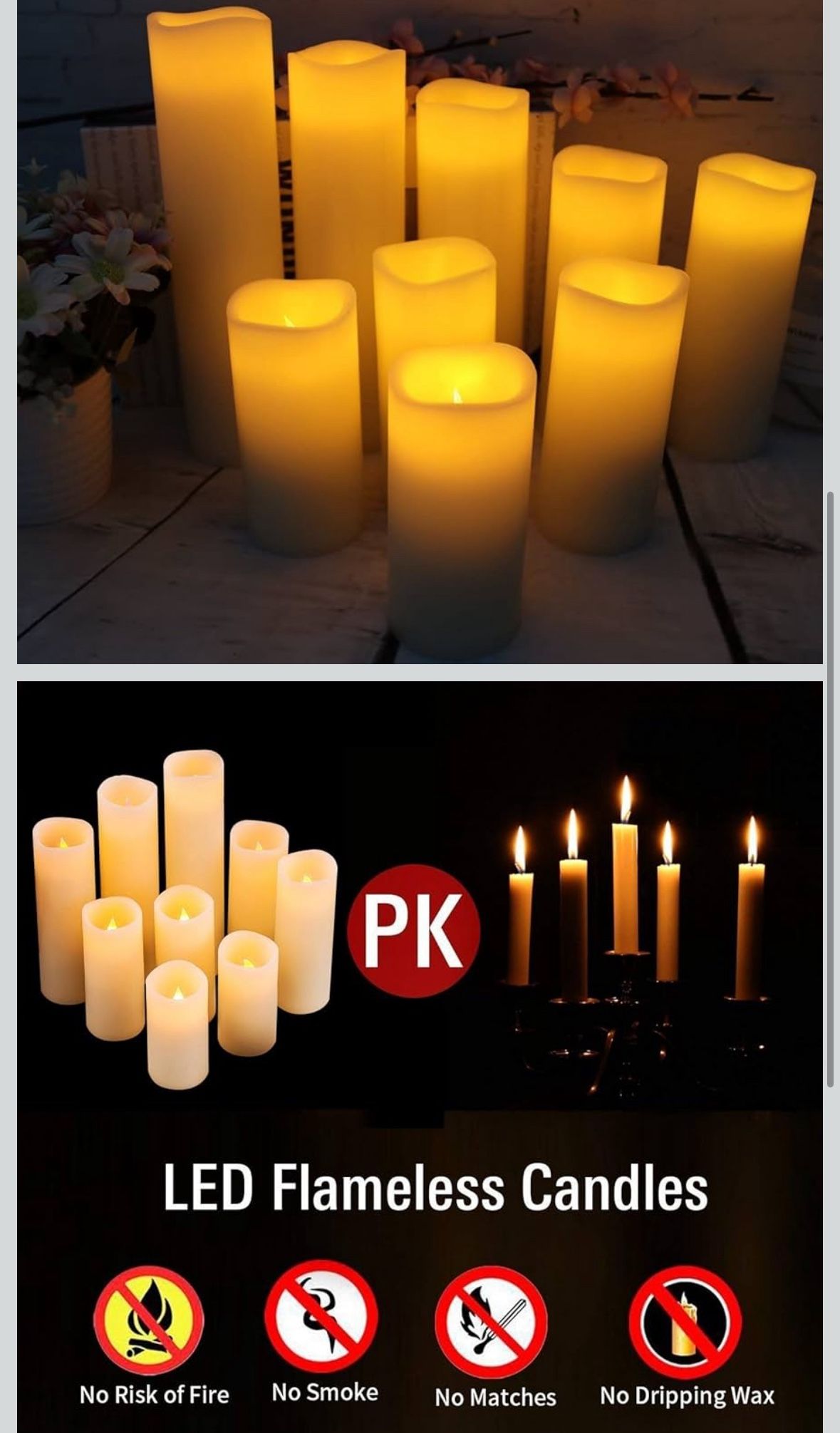 Flameless Candles Led Candles Pack of 9 for Sale in Upland, CA - OfferUp