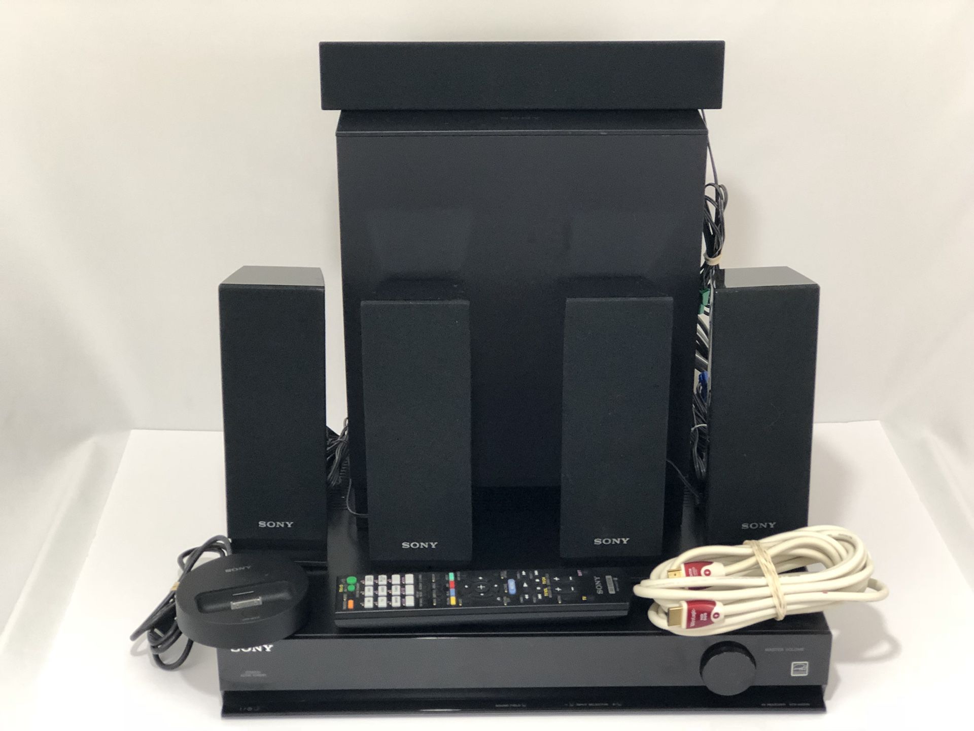 Sony STR KS370 Receiver w/5 Speakers+Subwoofer+Remote 1000W Surround ...