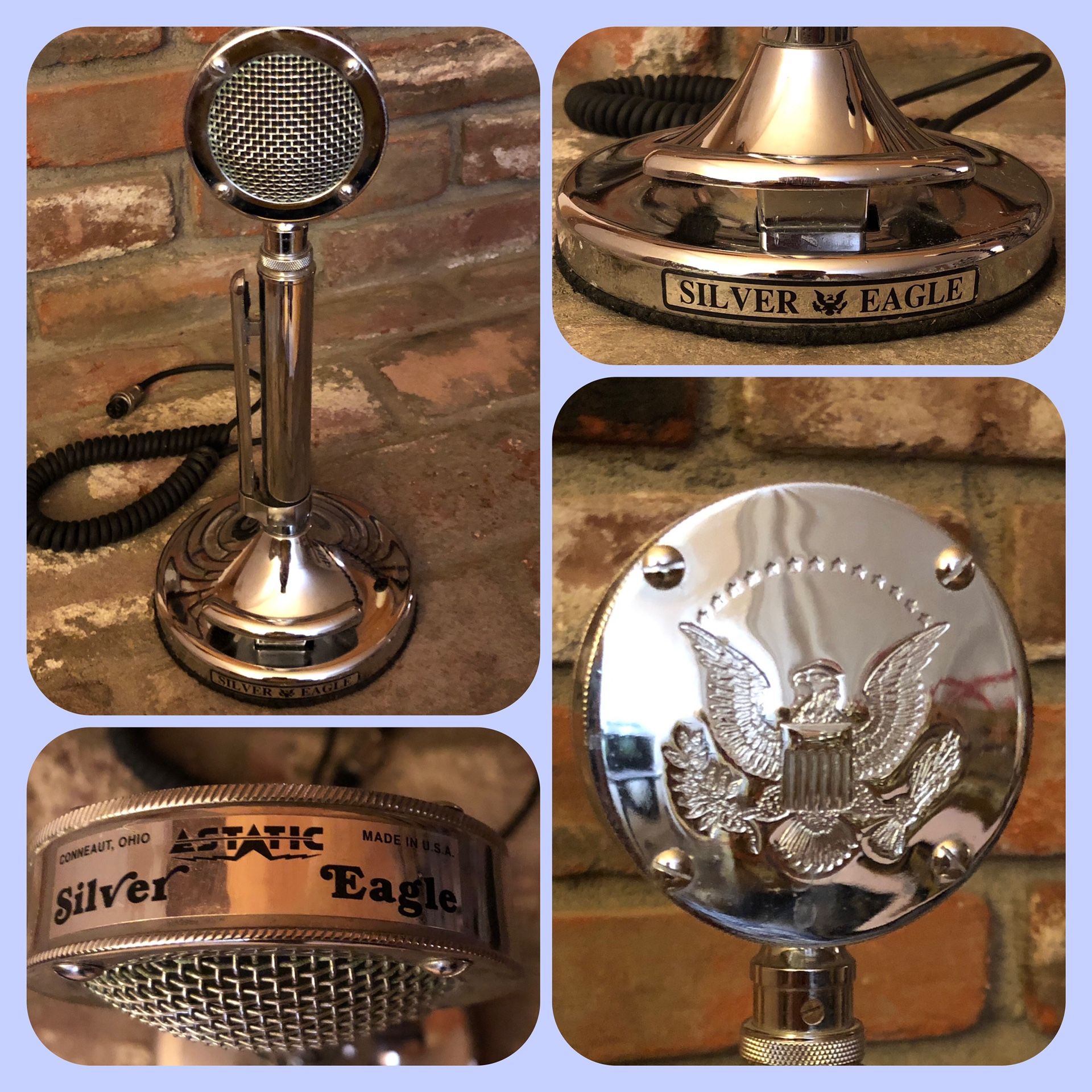 Vintage Astatic Corp. Silver Eagle Model D-104 Microphone for Sale in ...