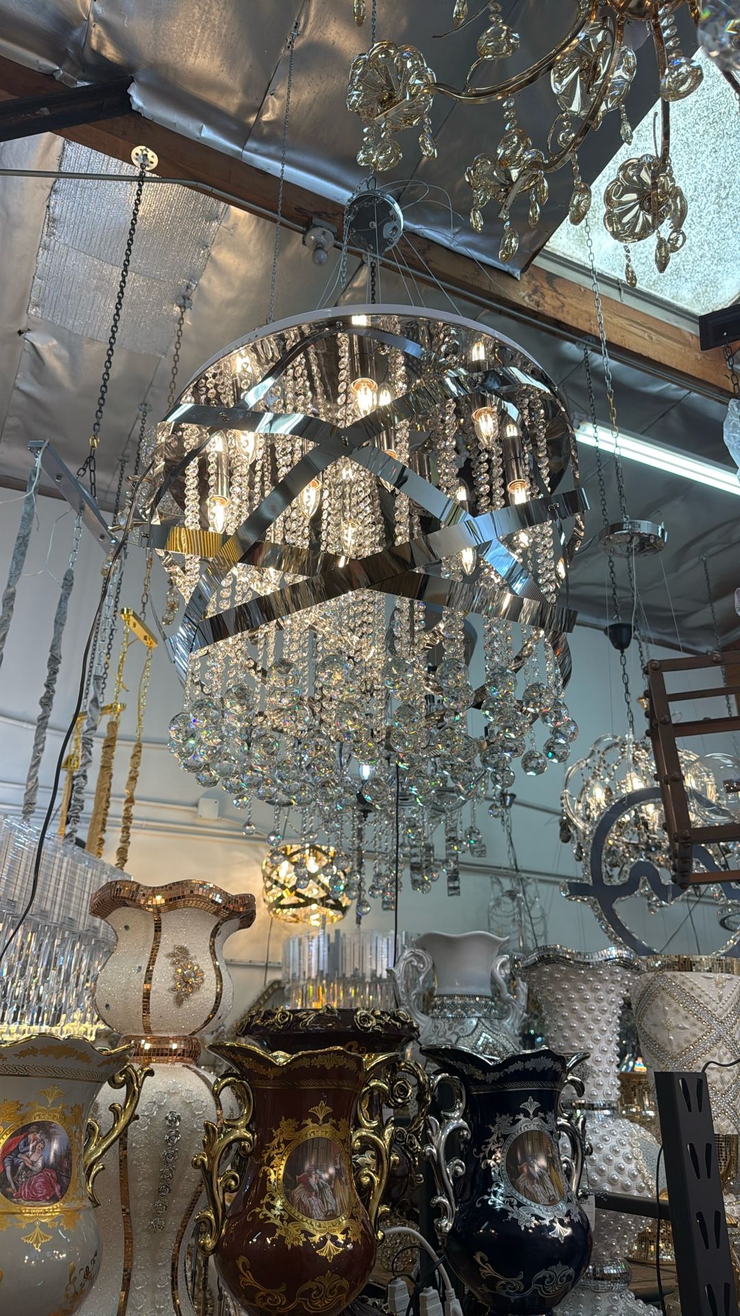 Large Chandelier With Original Asfour Crystals for Sale in Anaheim, CA ...