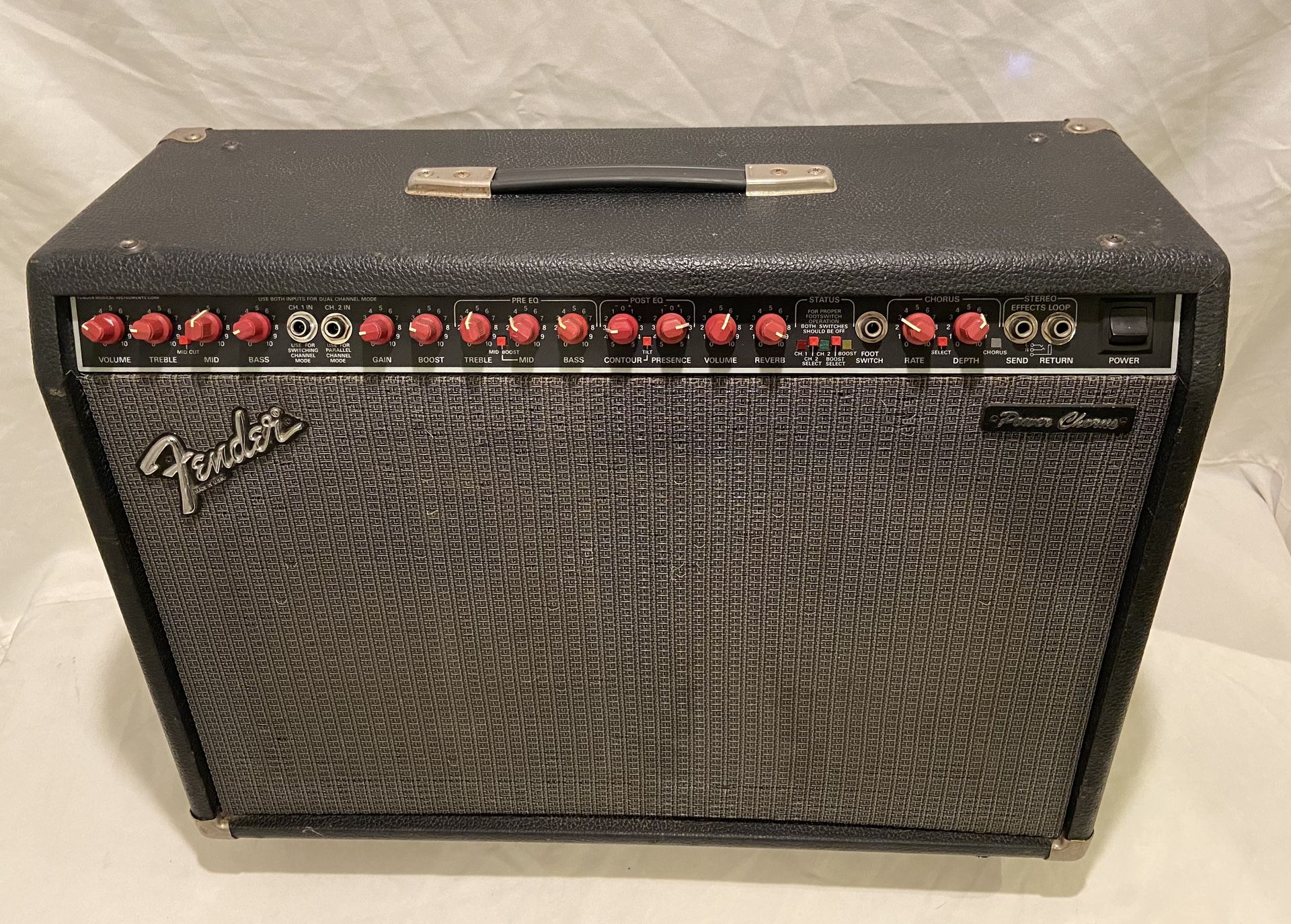 Vintage Fender Power Chorus 2x12 130-Watt Stereo Solid State Guitar ...