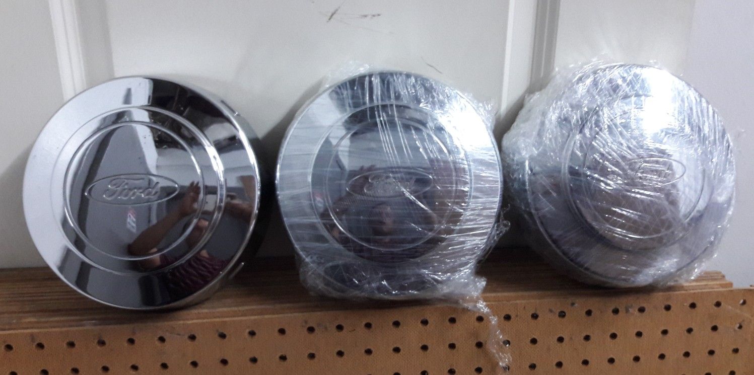 (Qty: 2) Ford F250 F350 E350 SRW 1995-2008 16" Wheel Front Center Caps ...