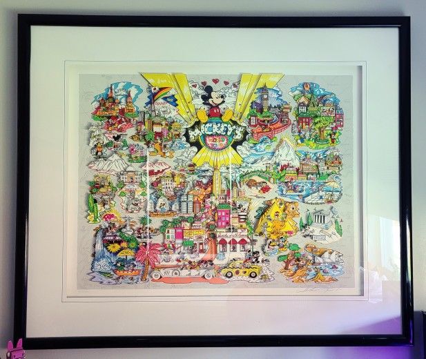 Charles Fazzino Mickey's World Tour 3D Art for Sale in Pompano Beach ...