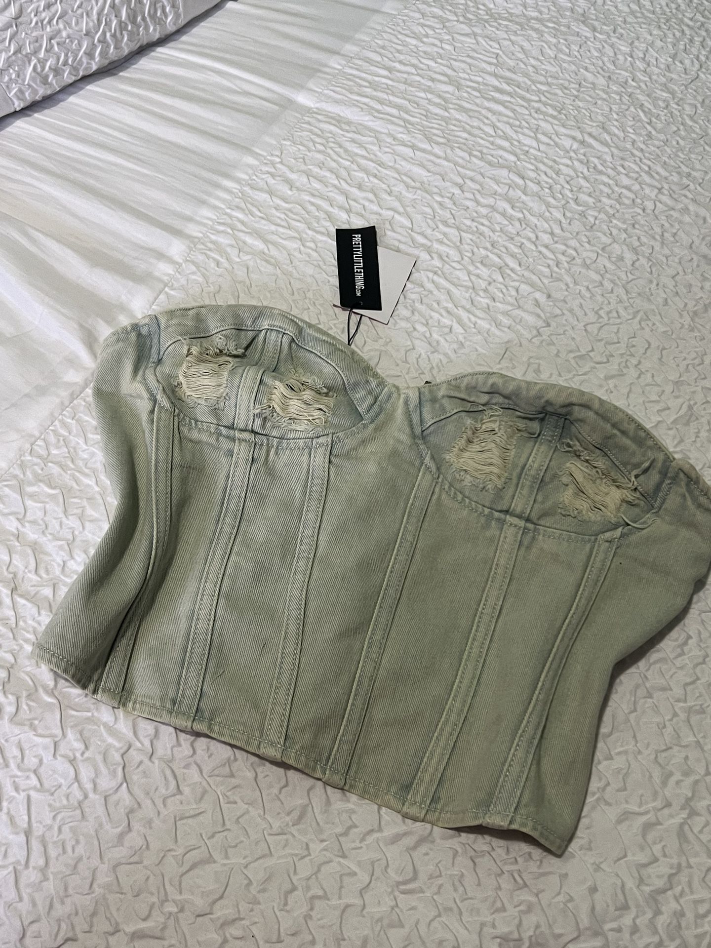 Women Bustier Jean Top for Sale in Los Angeles, CA - OfferUp