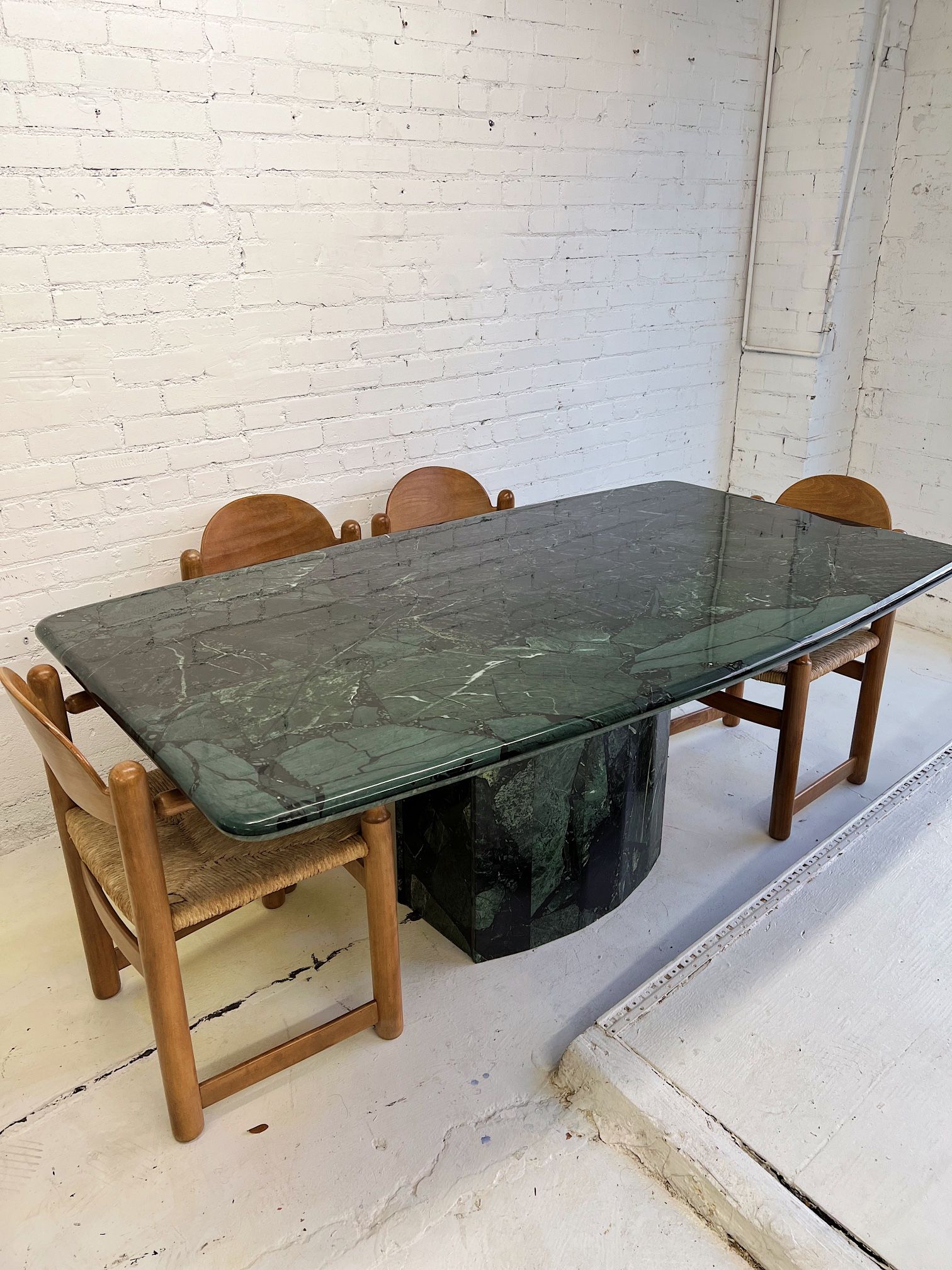 Green / Emerald Marble Terrazzo Dining Table (6-8 Seater) for Sale in ...