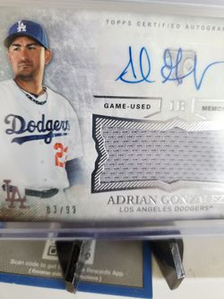 Adrian Gonzalez Dodgers Card
