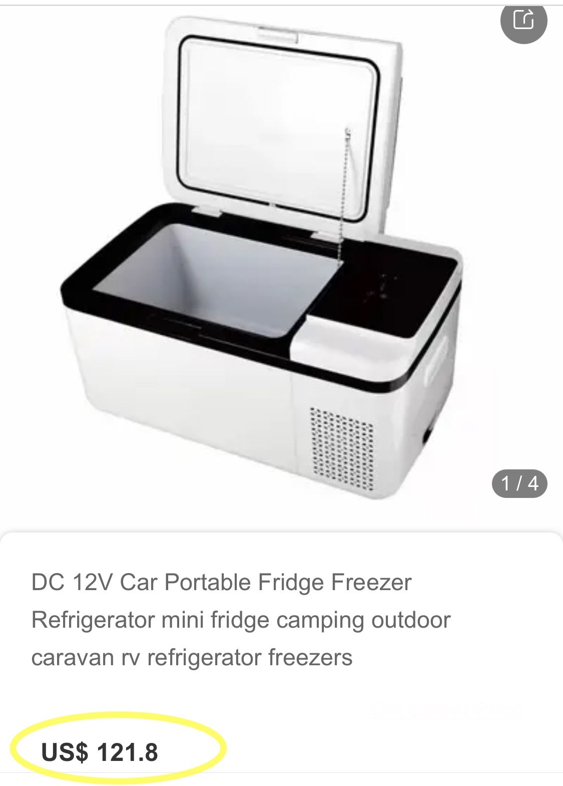 DC 12V Car Portable Fridge Freezer Refrigerator mini fridge camping ...