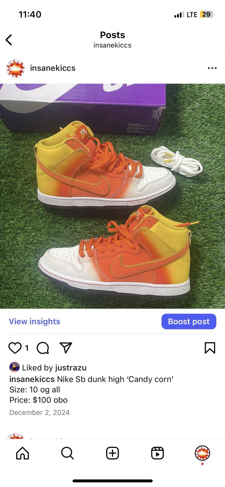 Candy Corn Nike Sb Size 10 for Sale in Germantown, MD - OfferUp
