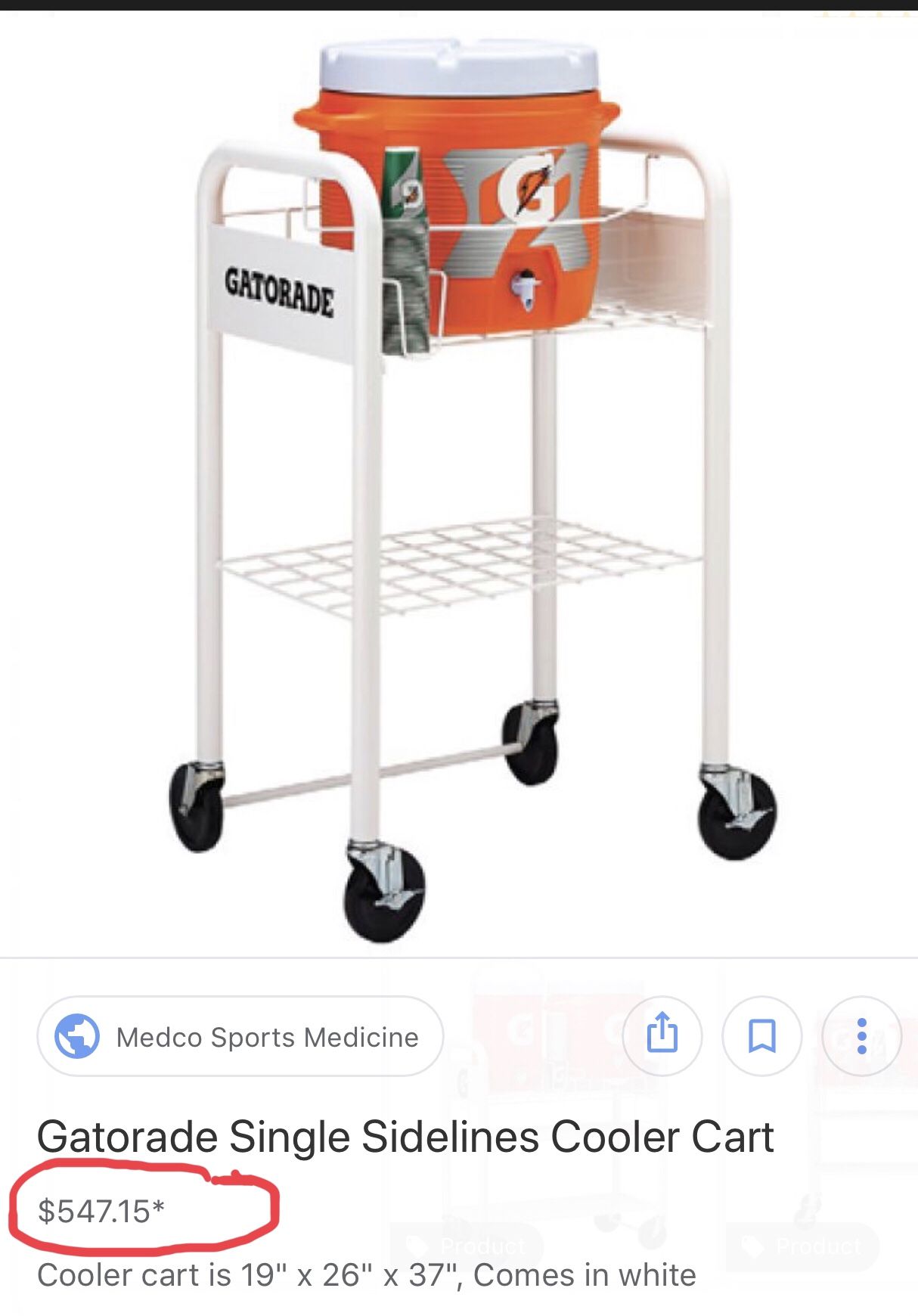 Gatorade Single Sidelines Cooler Cart for Sale in Los Angeles, CA - OfferUp