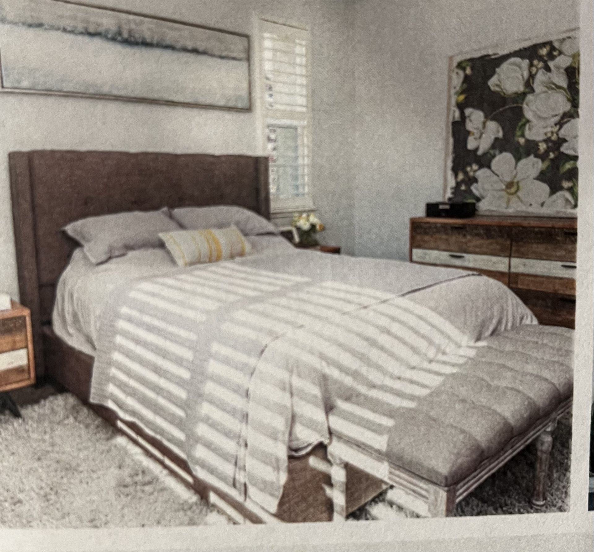 Damon II Qn Bed frame & Kai Bedroom Set & Queen Mattress Set for Sale ...