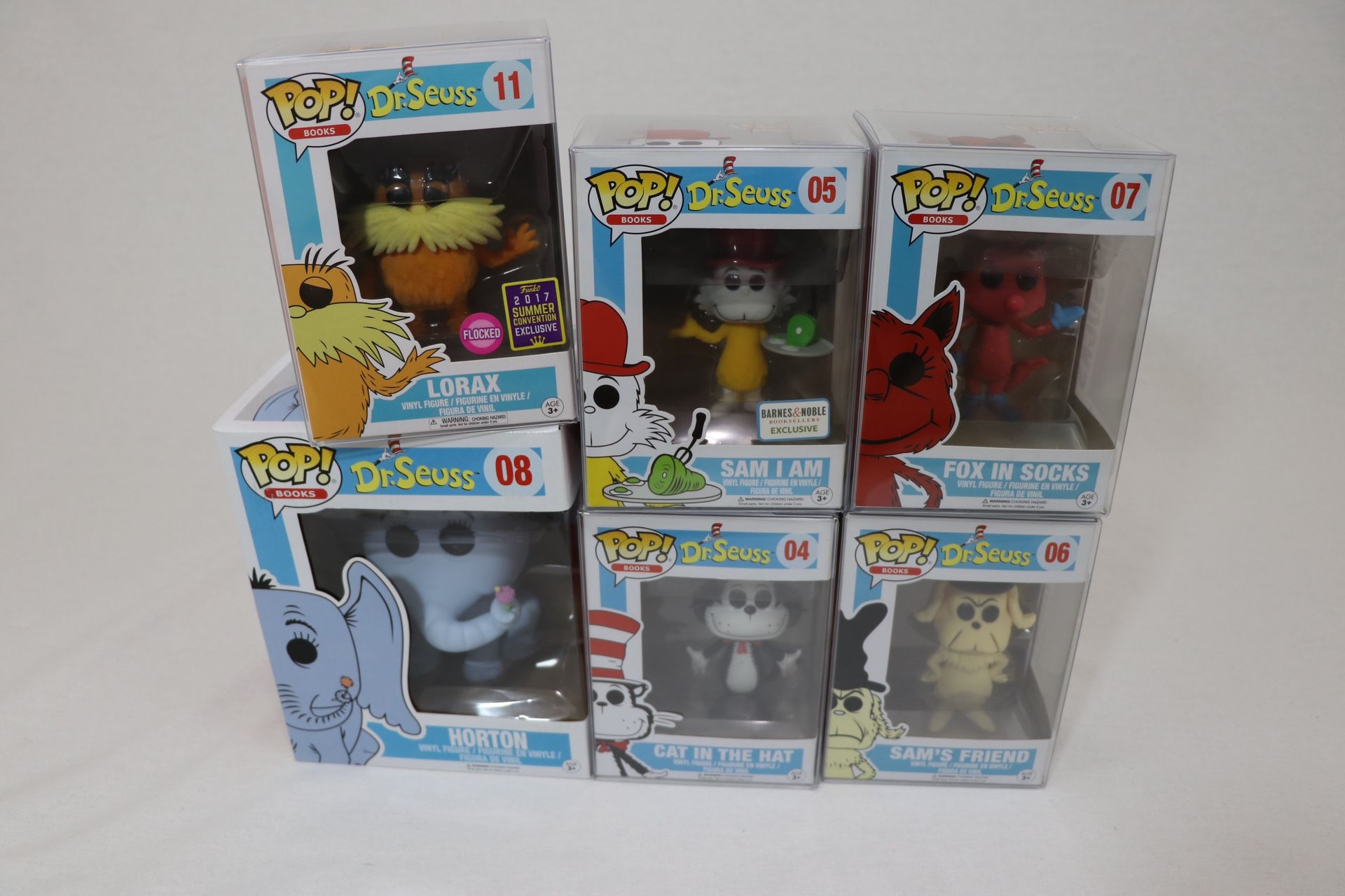 Funko Pop! Vinyl Dr Seuss Horton Cat in the Hat LORAX Toy Complete SET ...