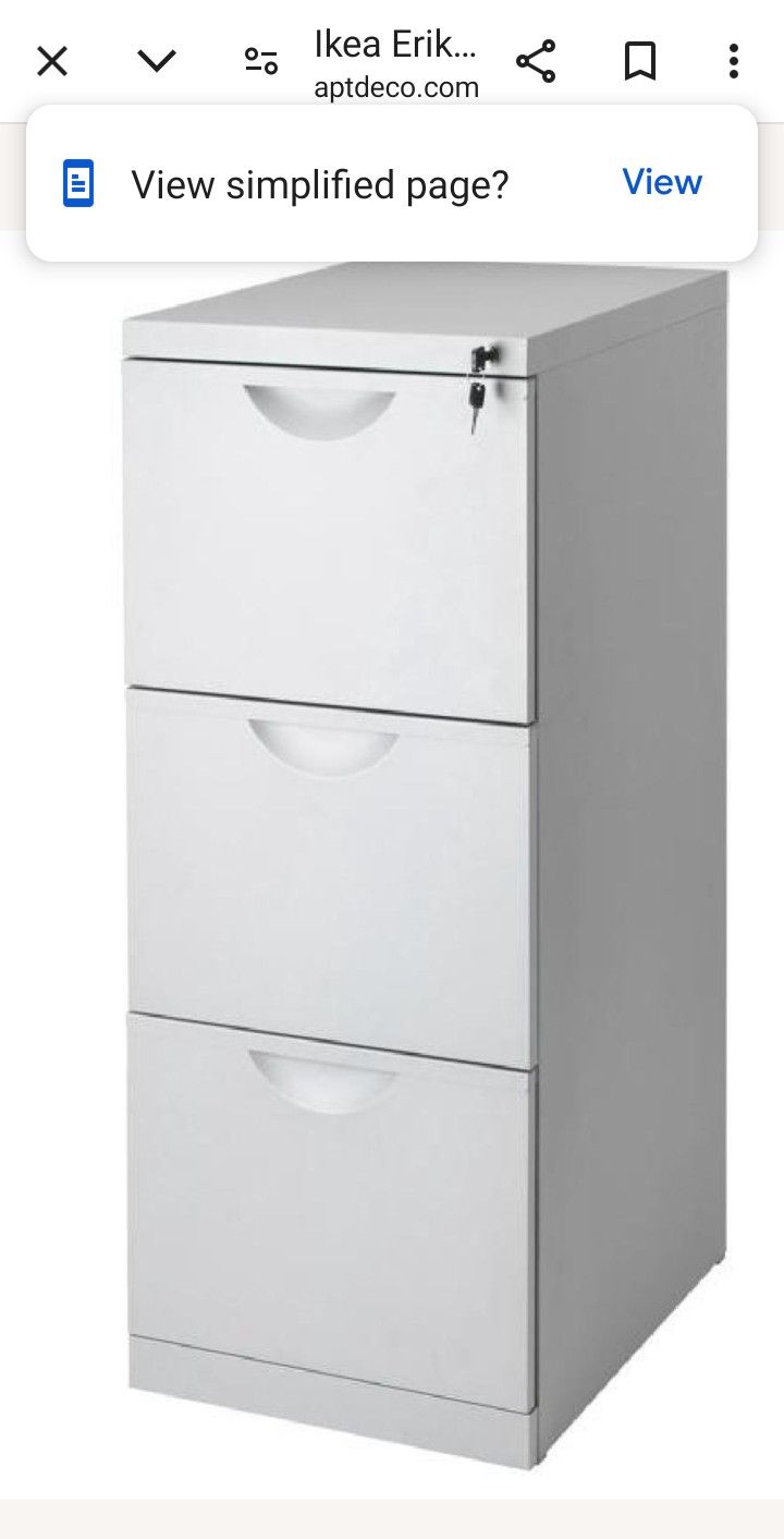 Filing Cabinet IKEA ERIK 3 Drawer Gray Silver Metal for Sale in Delray Beach FL OfferUp