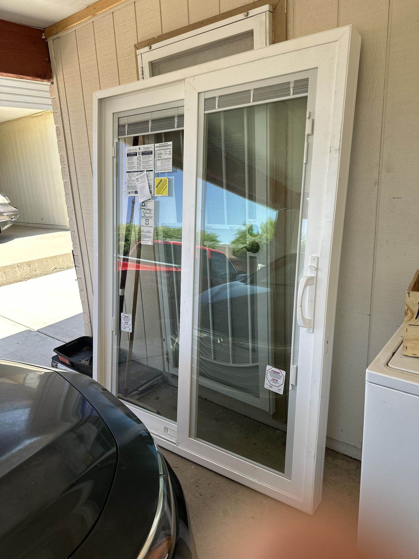 Arcadia Door Sliding Door 60x80 Exterior Patio Door With Mini Blind for ...