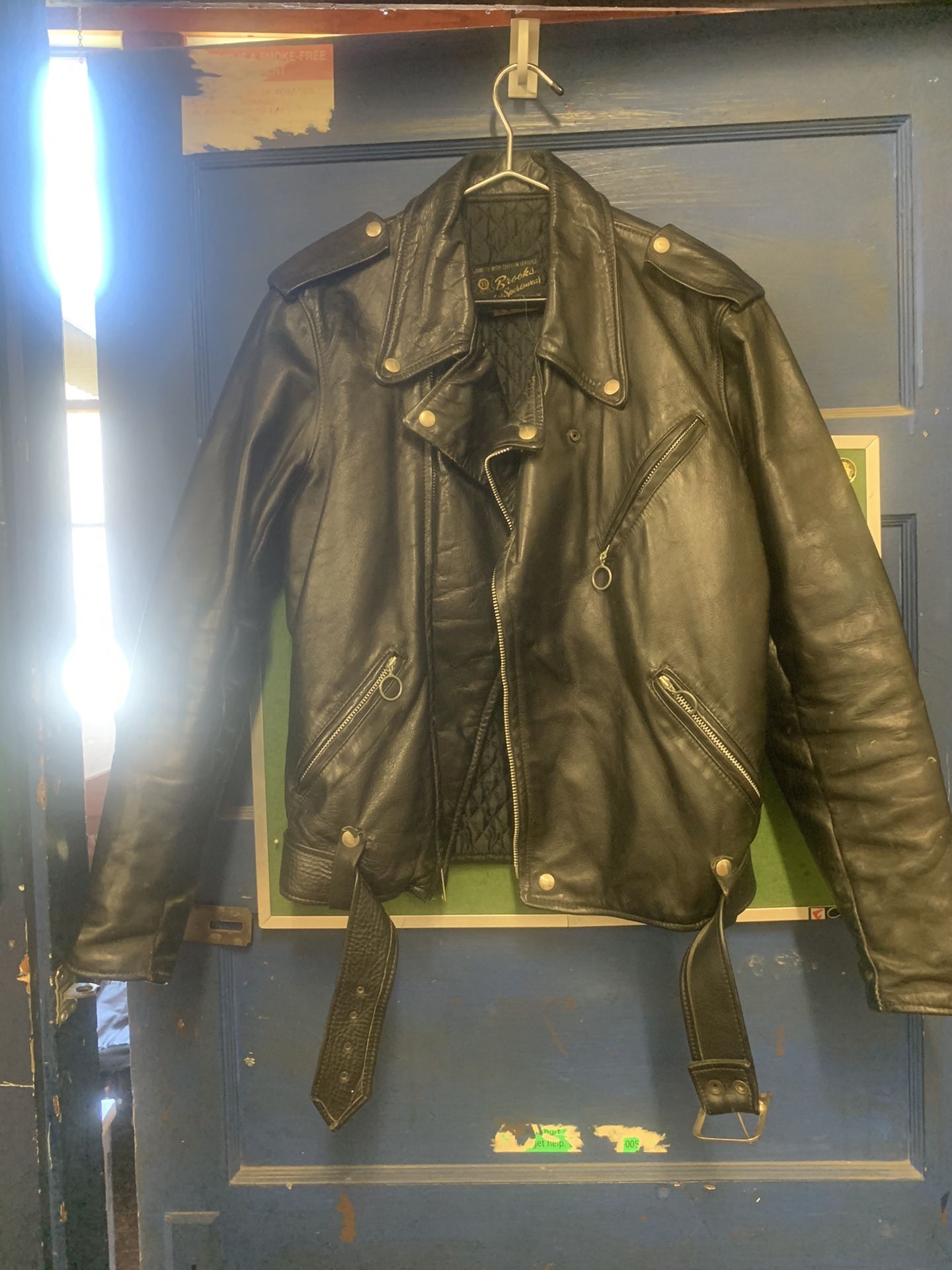 Genuine Brooks 711 classic leather bikers jacket for Sale in Mulberry ...