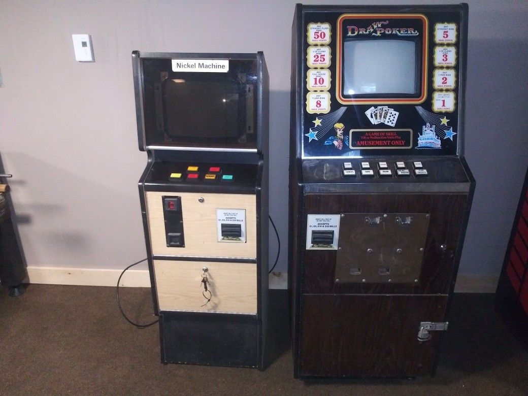 Draw Poker Arcade Machine And A Nickel Slot Arcade Machine for Sale in ...