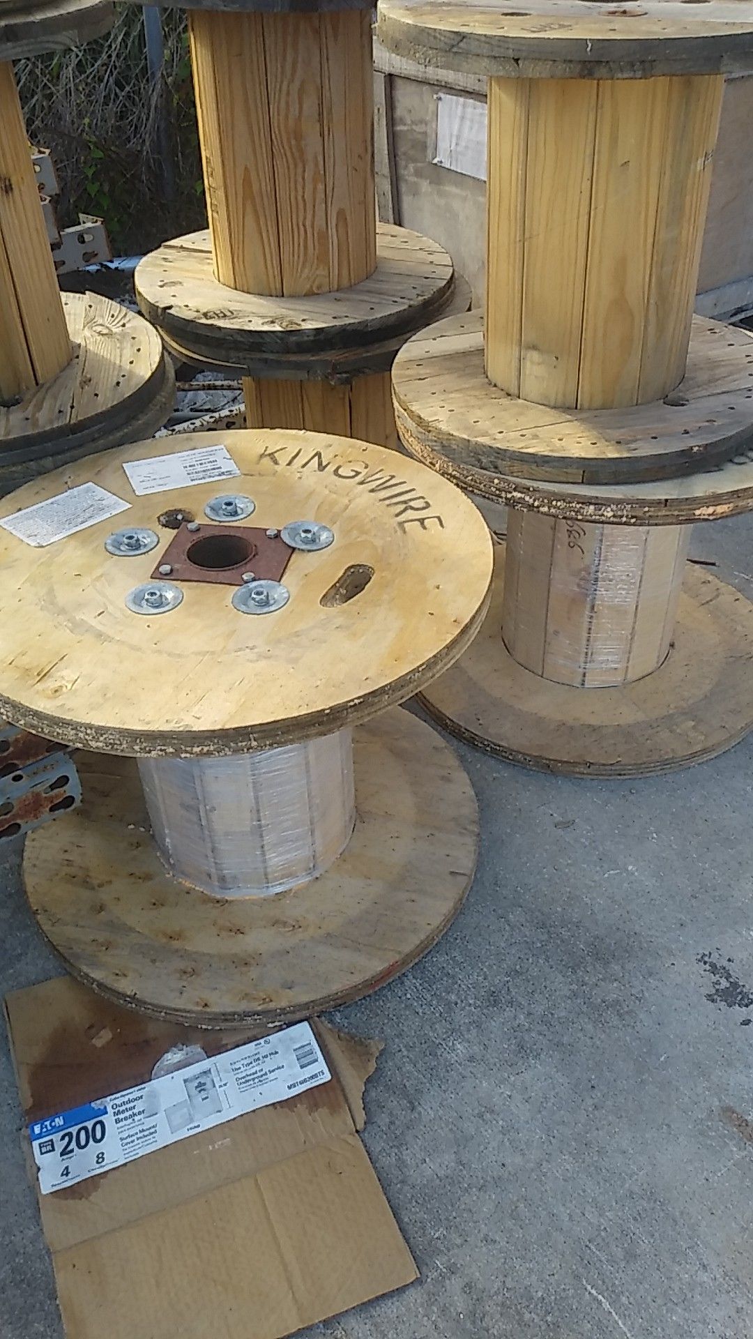 10 wooden wire spools for Sale in Houston, TX - OfferUp