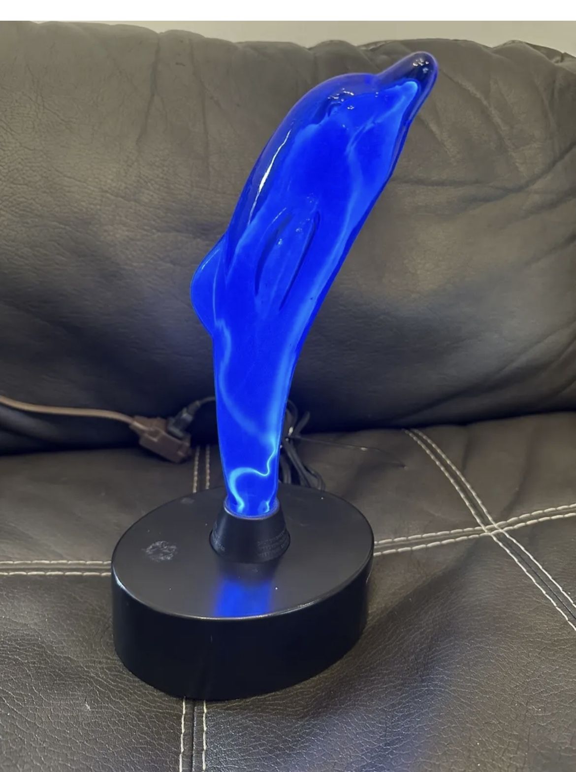 LumiSource Electra Blue Dolphin Motion Lamp Plasma Oval Base 12.5 ...
