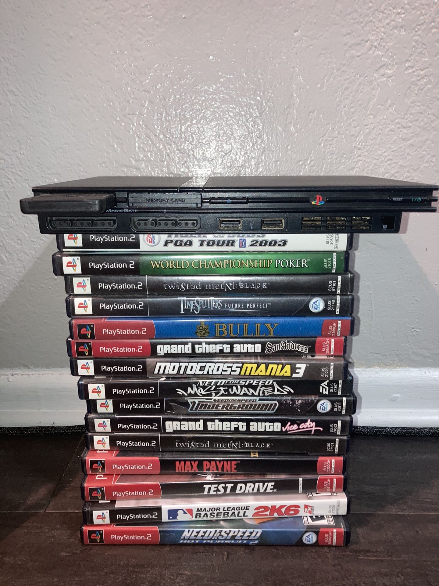 PS2 With 4 Controllers Adapter And Memory Card for Sale in San Antonio ...