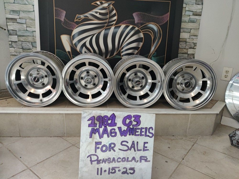 Set of 4 OEM 1981 Corvette Aluminum Mag Wheels – 15×8″ – $1,000 OBO for ...