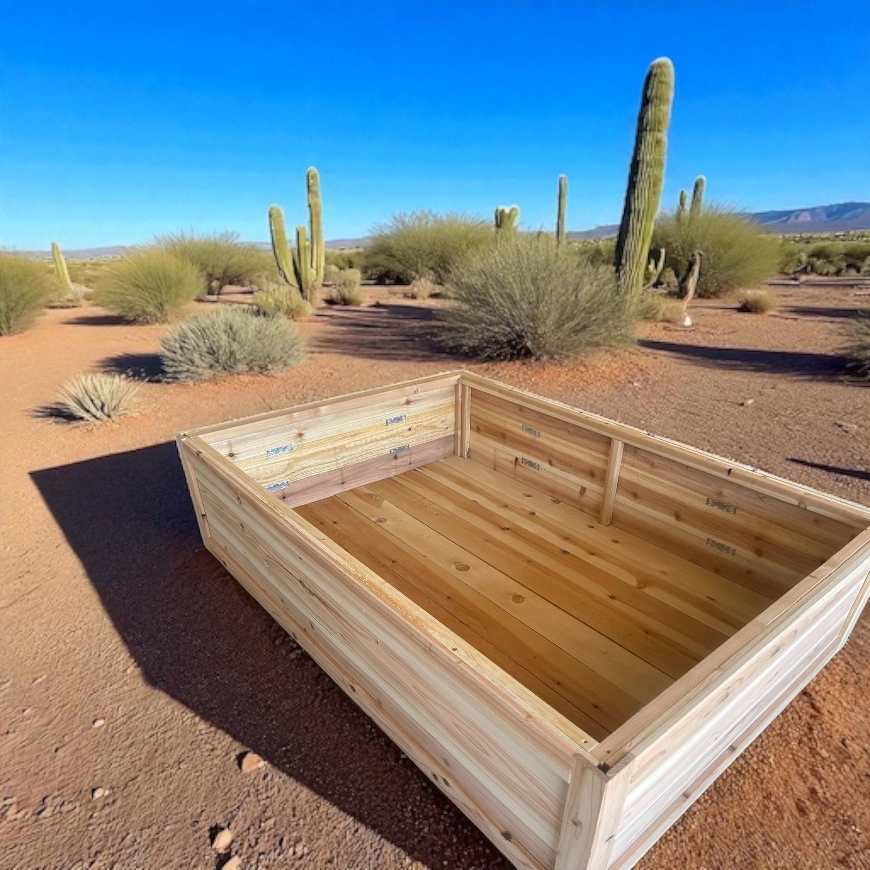 Large Cedar Garden Bed Planter Box – 6ft x 4ft x 16”– Handcrafted for ...