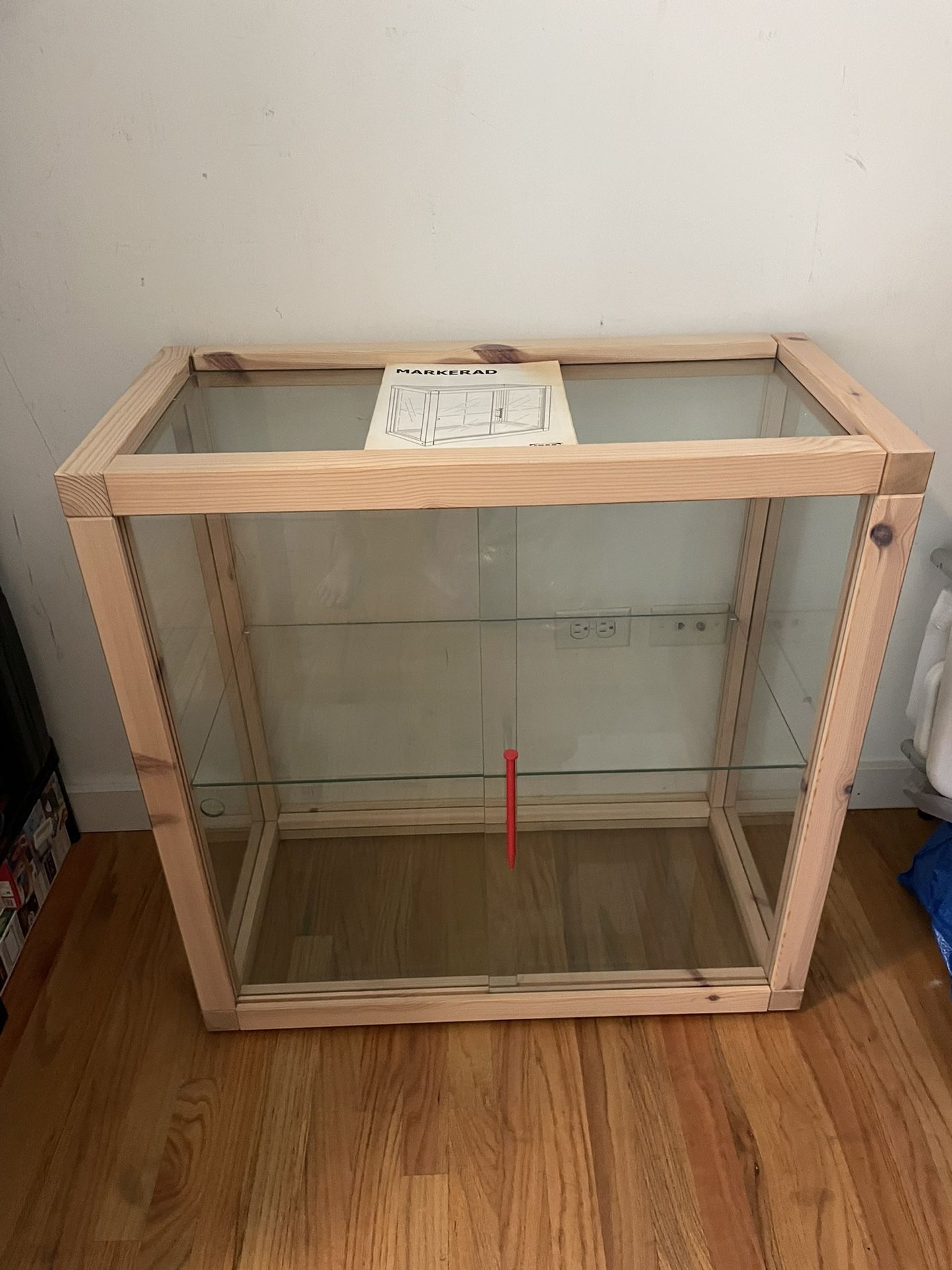 Virgil Abloh x Ikea MARKERAD Glass Door Cabinet Pine Display Case for Sale in Chicago IL OfferUp