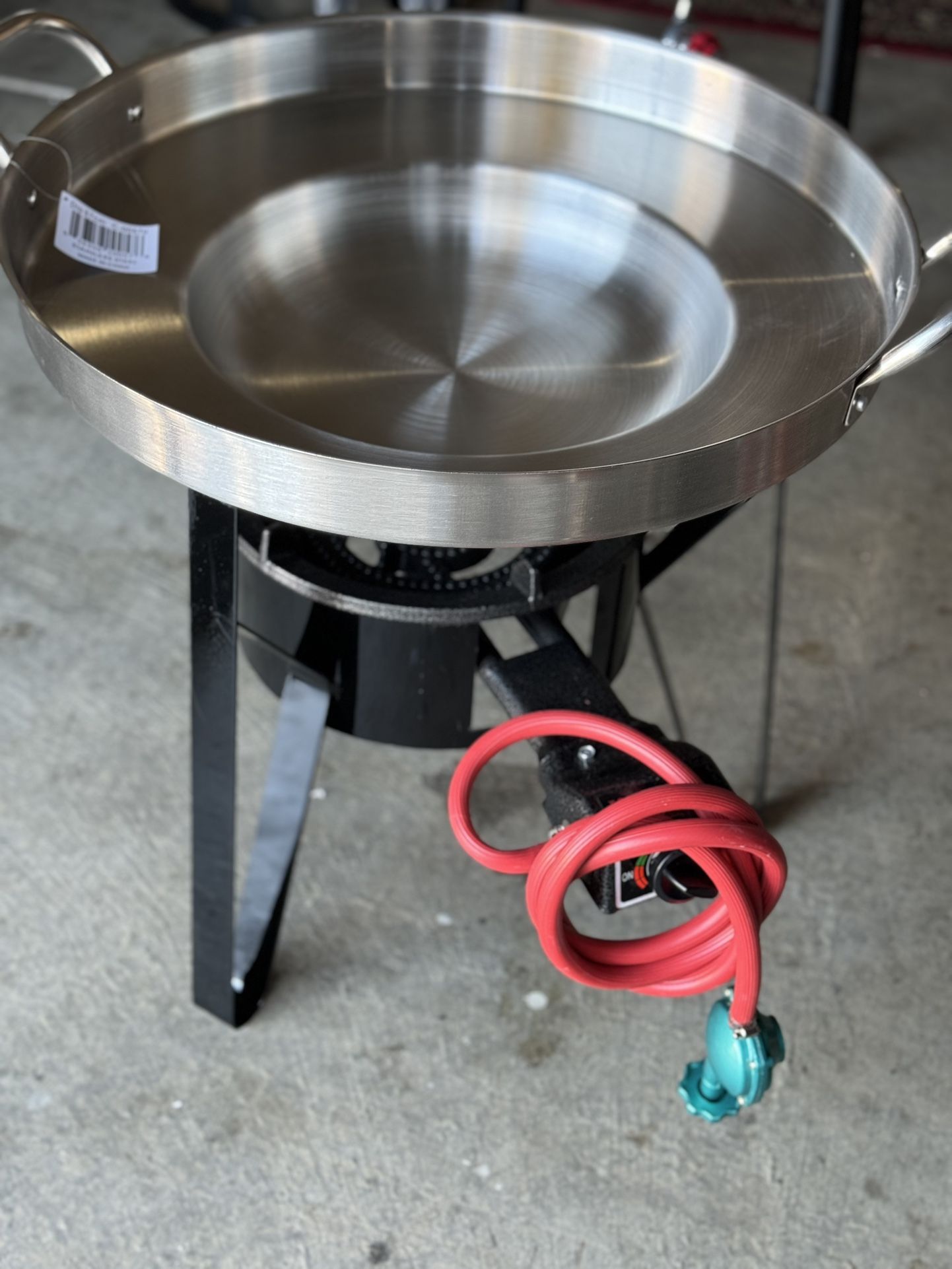 SUMMER SALE: Large 22 Inch Round Stainless-Steel Comal + Outdoor Burner ...