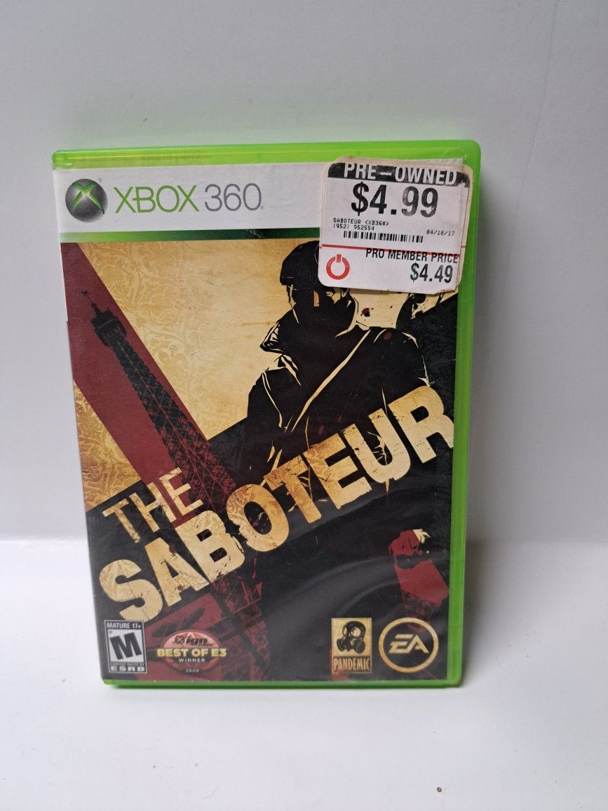 Xbox 360 The Saboteur for Sale in San Antonio, TX - OfferUp