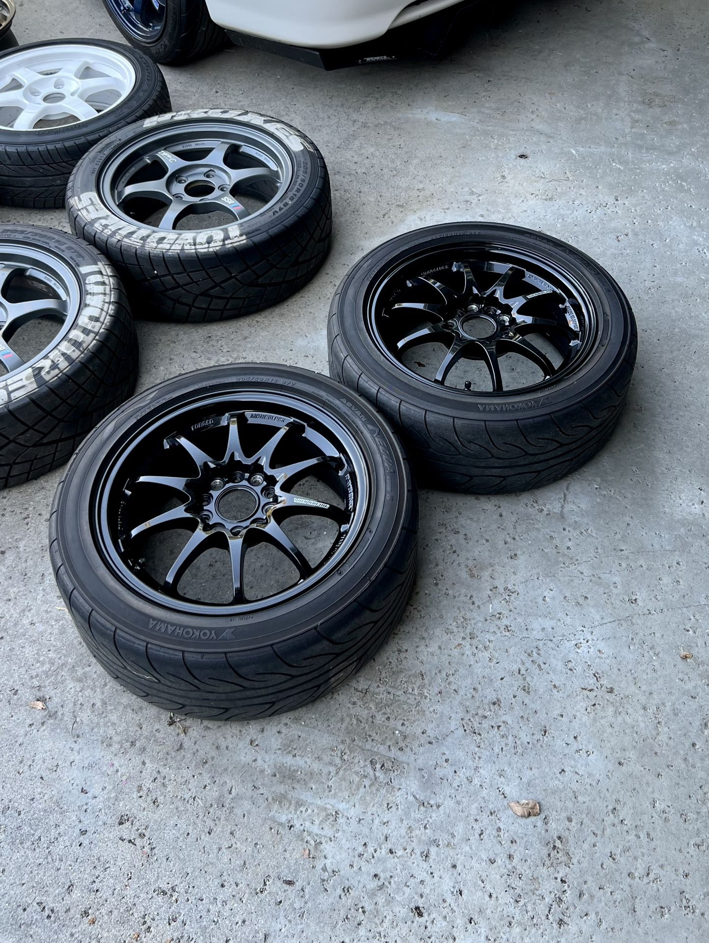 Pair Volk Ce28 Black Itr 16x7 5x114.3 Integra Type R Honda Jdm Wheels ...